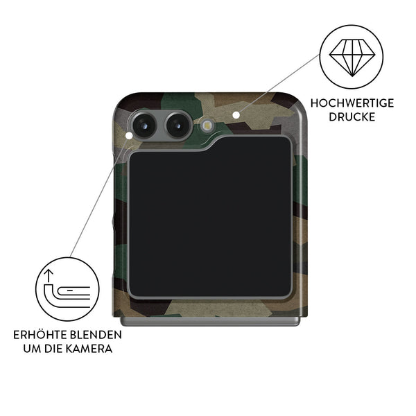 Tropical Green Camo - Samsung Galaxy Z Flip 5 Hülle | BURGA